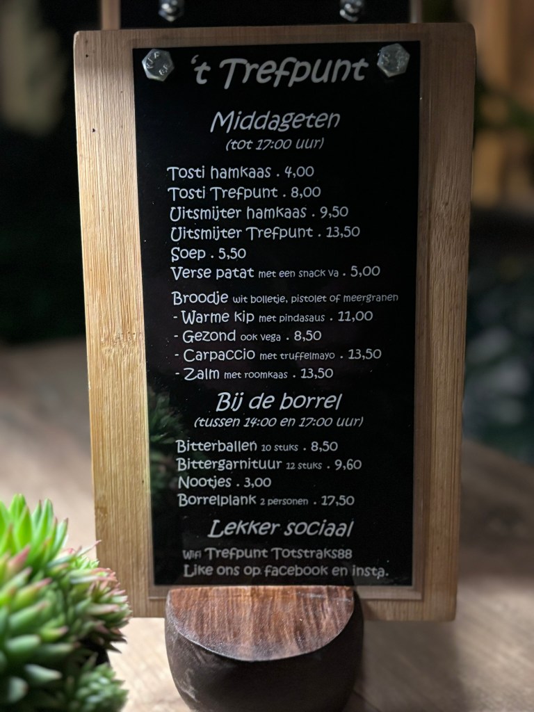 Menukaart – Eetcafé 't Trefpunt